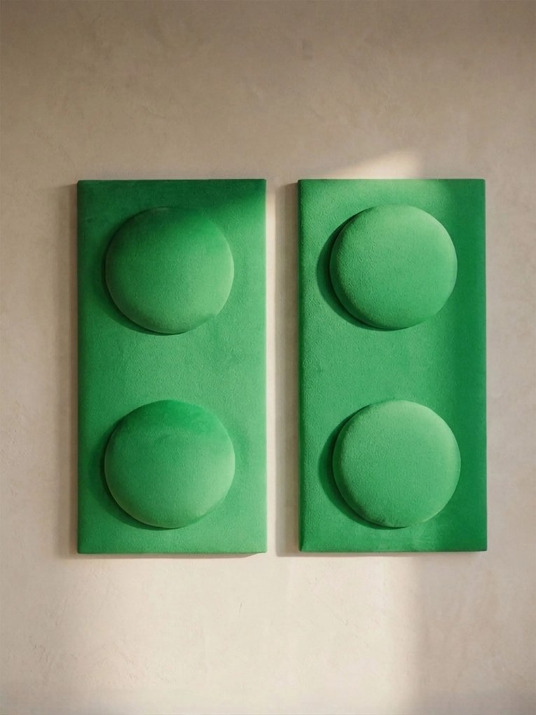 Sinsay - Čalouněné nástěnné panely ve tvaru bloku 2 pack - zelená