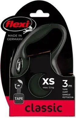 Flexi Classic XS pásek 3m černé / Vodítko