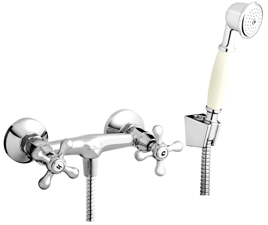 Invena Roma, sprchová baterie s ruční sprchovou sadou, chromová, INV-BN-21-00S-L