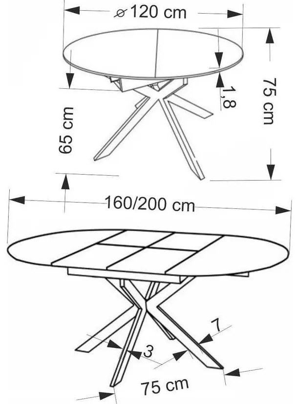 Jídelní stůl Triad, přírodní dřevo