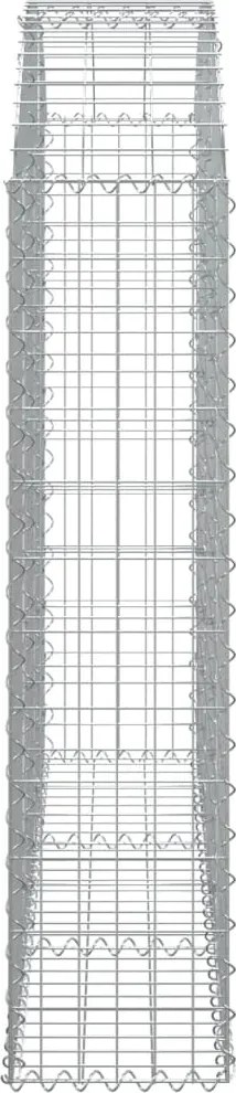 Klenutý gabionový koš 150 x 30 x 120/140 cm pozinkované železo 153446