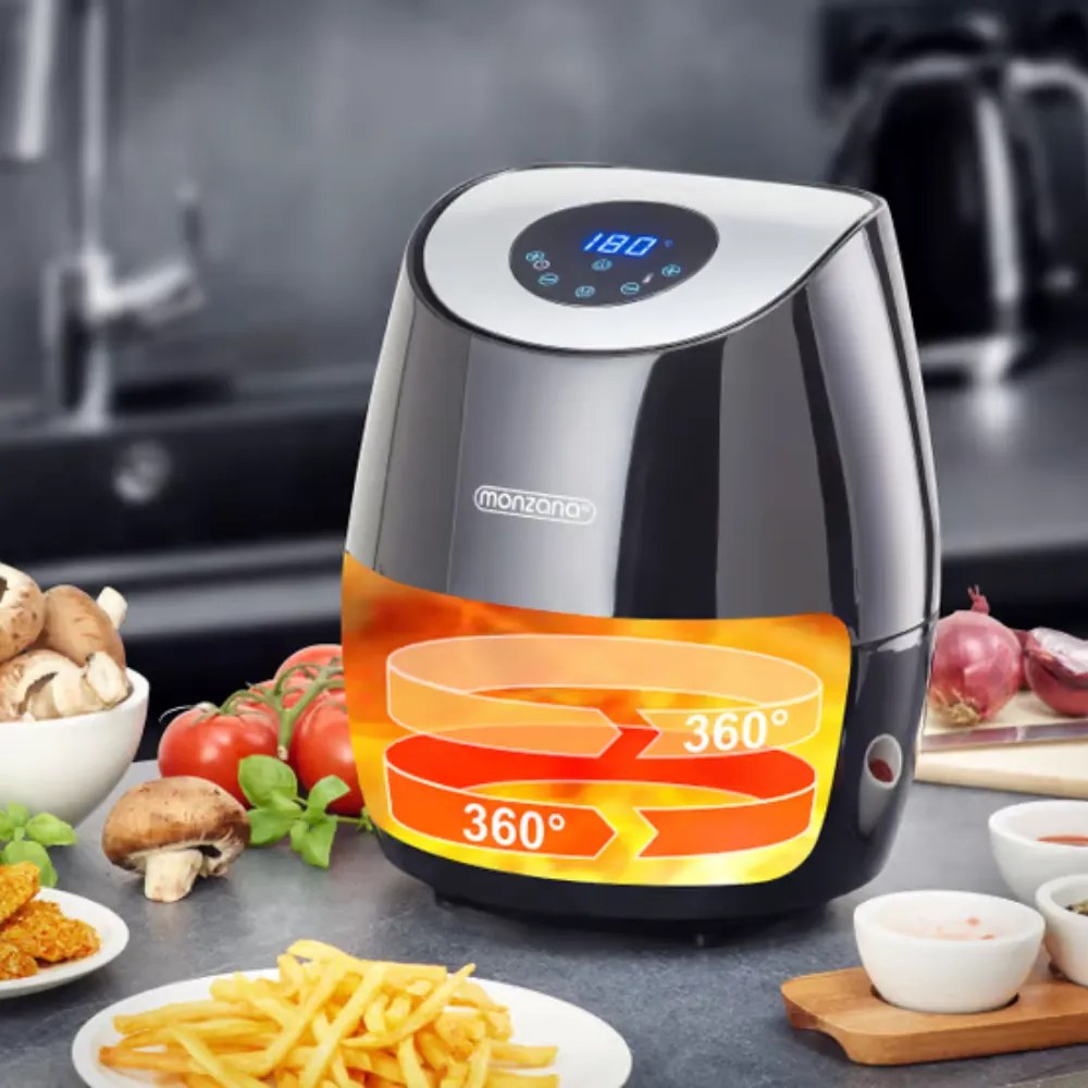 Monzana Horkovzdušná fritéza FRY, 1500W, 3,6l, černá