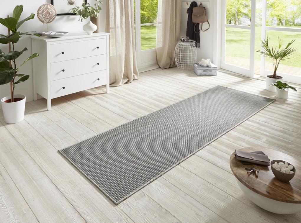 BT Carpet - Hanse Home koberce Běhoun Nature 104275 Silver ROZMĚR: 80x250