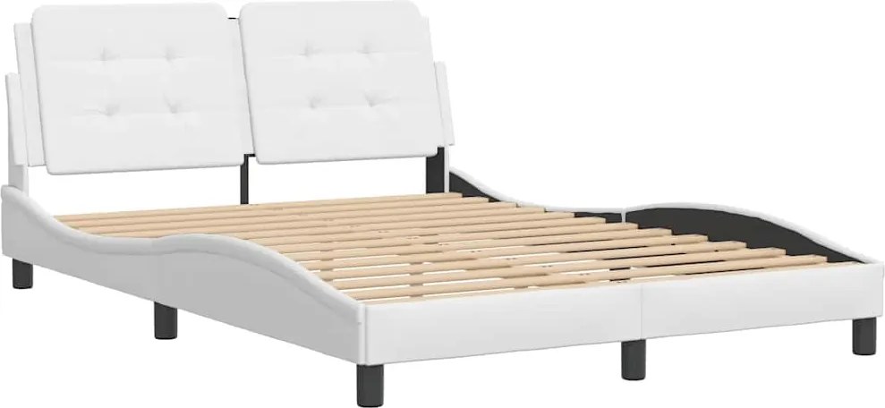 Rám postele bez matrace Zadar bílý 140x200 cm umělá kůže 3208185