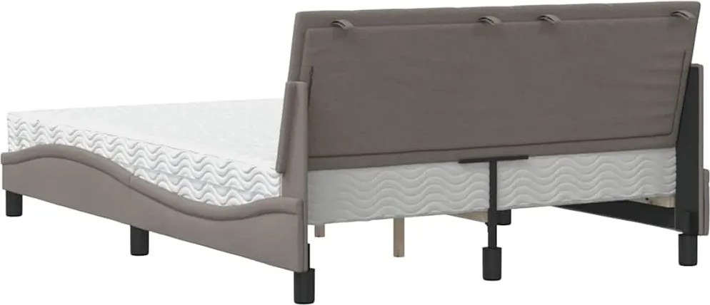 Postel s matrací Hanko taupe 140 x 200 cm textil 3310535
