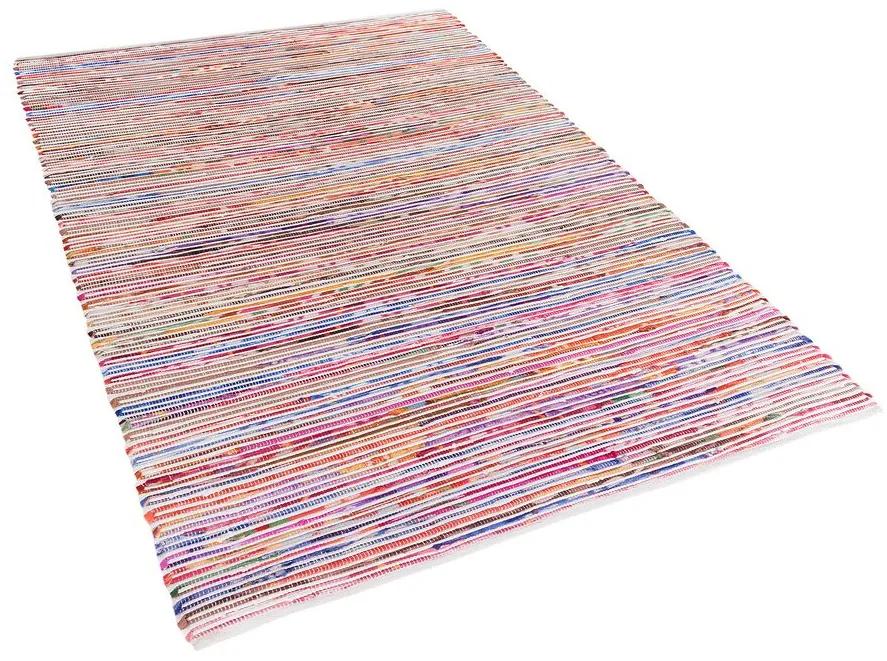 Různobarevný bavlněný koberec ve světlém odstínu 140x200 cm - BARTIN