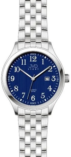 Ocelové moderní náramkové hodinky J1038.2 - 5ATM modrý číselník