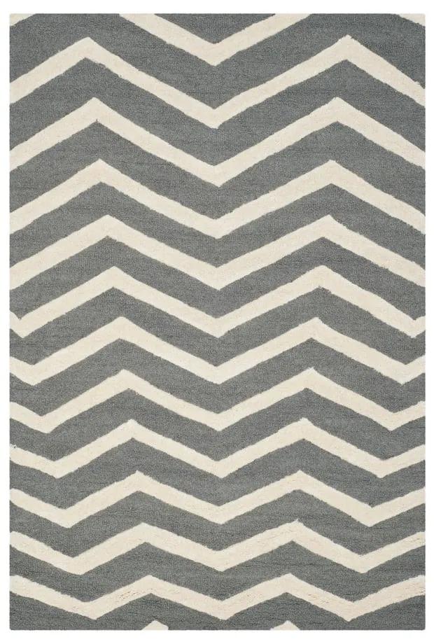 Vlněný koberec Edie Light Grey, 152x243 cm