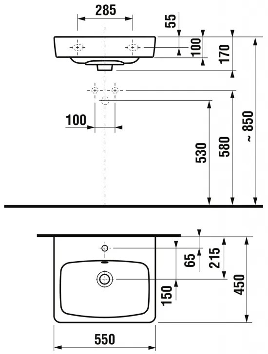 MK VILIO PORDO 55 Skříňka s umyvadlem 8595703837470