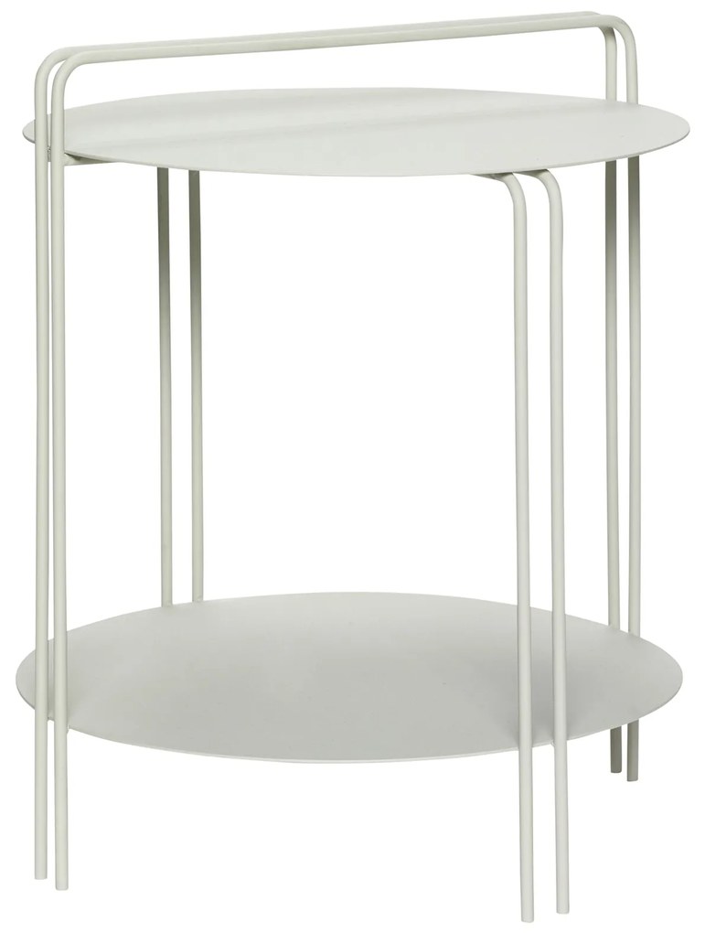 Hübsch Odkládací stolek, kov, šedá, průměr 45 cm - 990833