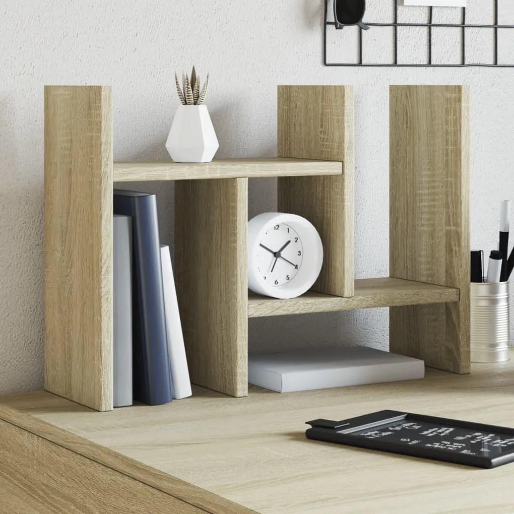 vidaXL Stolní organizér 34,5x15,5x35,5 cm kompozitní dřevo [848057] Barva: dub sonoma