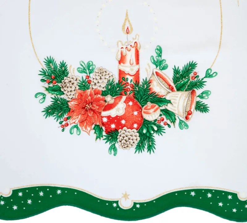 Vánoční ubrus - zelená obdelník 50x100 cm | BIANO