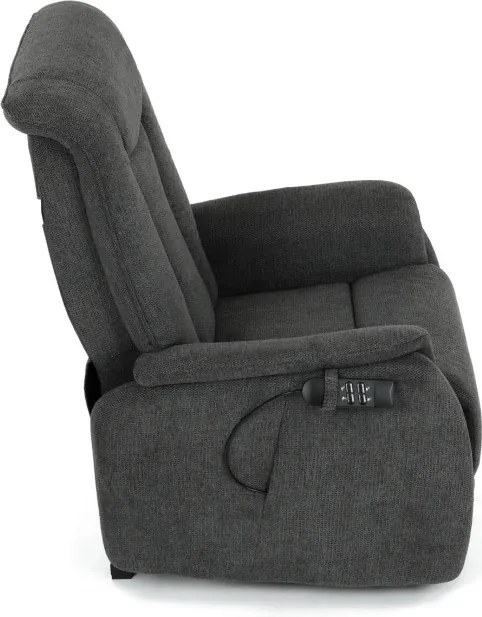 Polohovací křeslo šedé, elektrické TV-L8963 GREY2