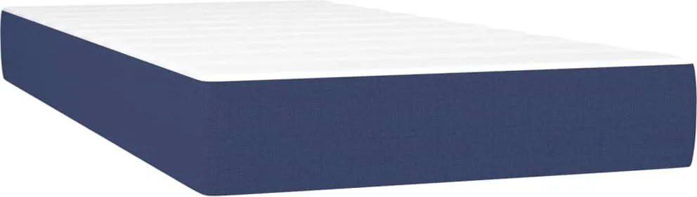 Box spring postel s matrací modrá 90x200 cm textil 3140431