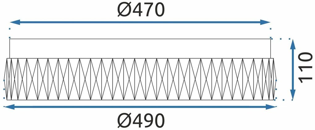 Toolight Toolight, křišťálové stropní svítidlo 50cm, 30W, 4000K, 1401lm, APP1744-C, chromová, OSW-09308