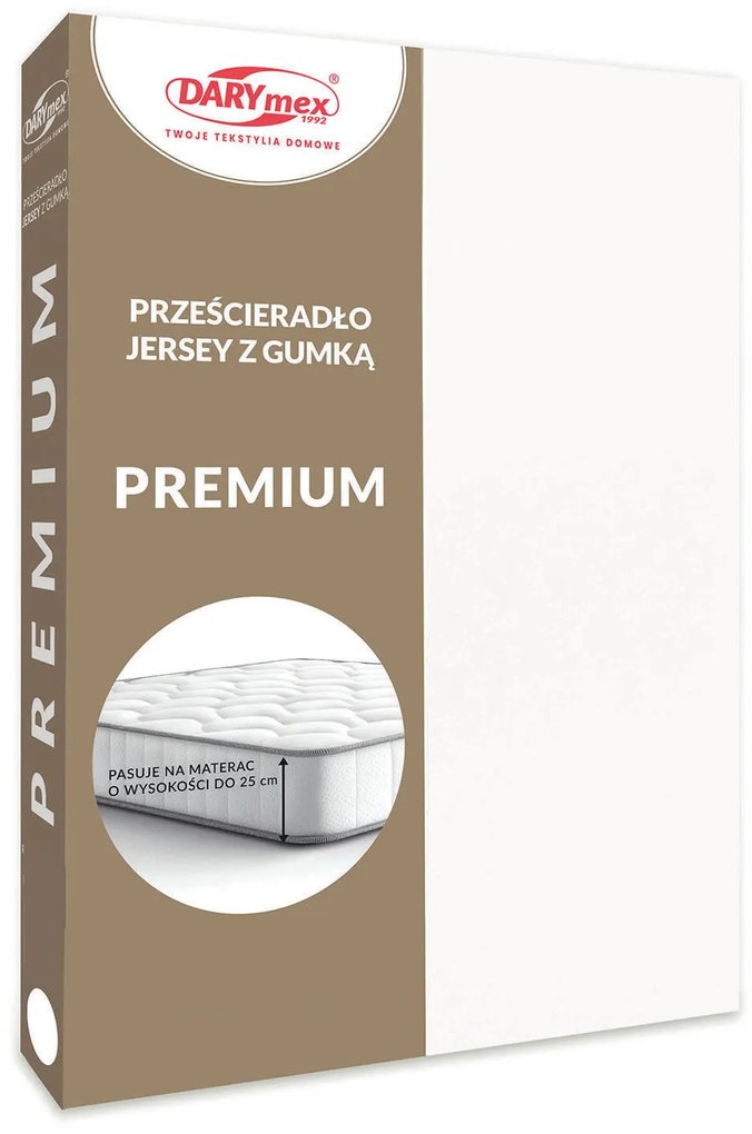 JERSEY PROSTĚRADLO PREMIUM 200X220 CM BÍLÉ