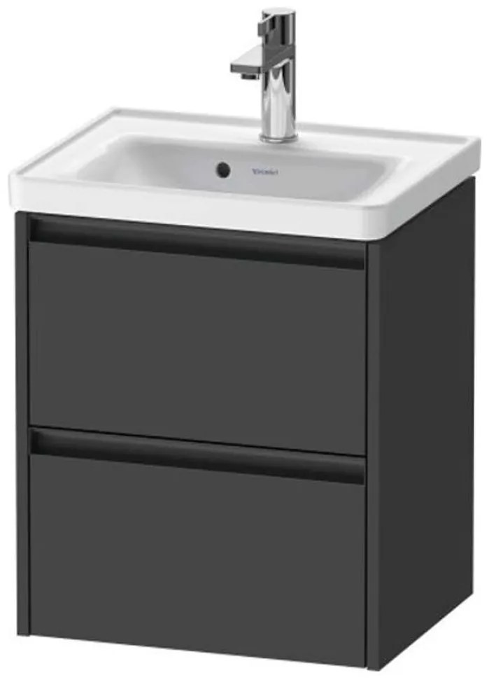 Duravit Ketho.2 - Umyvadlová skříňka 55x48x38 cm, 2 zásuvky, grafit mat K25280049490000