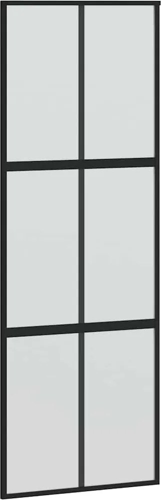 Posuvné dveře s kováním 90x205 cm tvrzeného sklo a hliník 3332963
