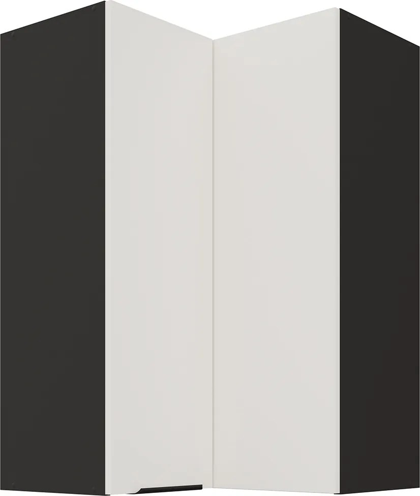 ARIA wb | horní kuchyňská skříňka 60x60 GN-90 2F (90°) rohová s policemi | VYSOKÁ | 60x60 cm | černá/bílá