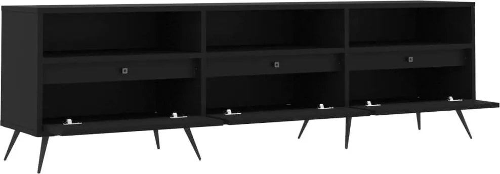 vidaXL TV skříňka 150 x 30 x 44,5 cm kompozitní dřevo [831253] Barva: Černá