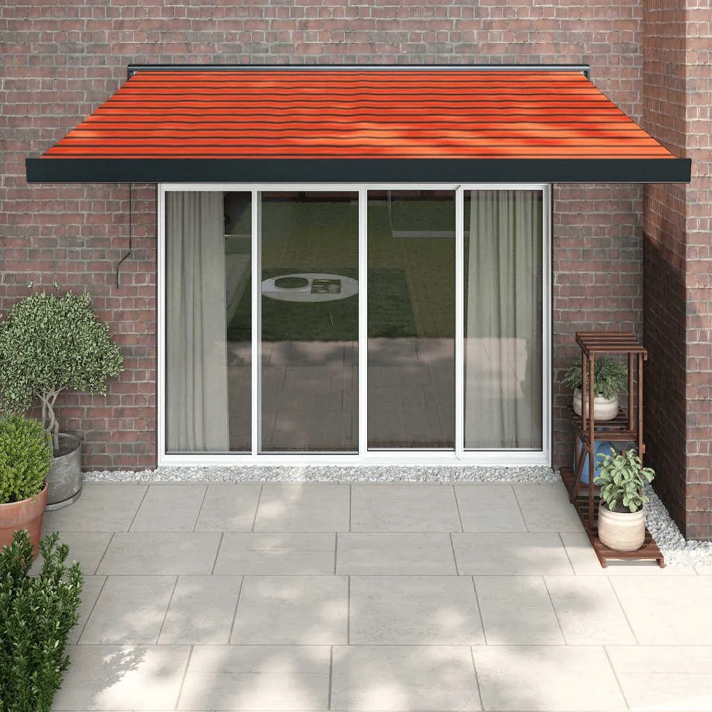 vidaXL Kazetová markýza na ruční ovládání 350 cm [3052671] Barva: Krémová (bílý rám)