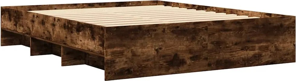 Rám postele bez matrace kouřový dub 150x200 cm kompozitní dřevo 3295650