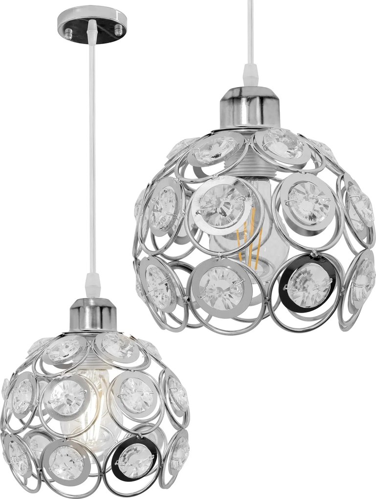 Toolight - Elegantní stropní lampa 1xE27 APP207, chromová, OSW-00402