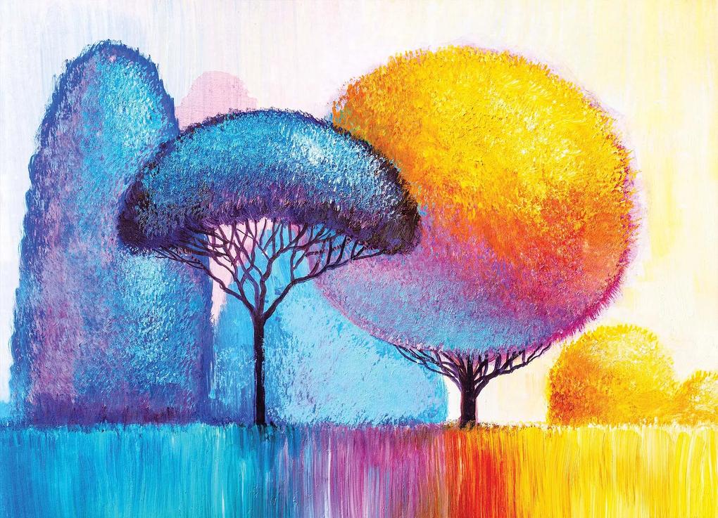 Malvis Tapeta barevné stromy Vel. (šířka x výška): 216 x 140 cm