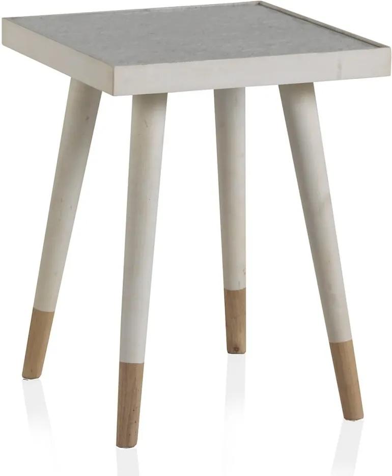 Bílý příruční stolek Geese Pattern