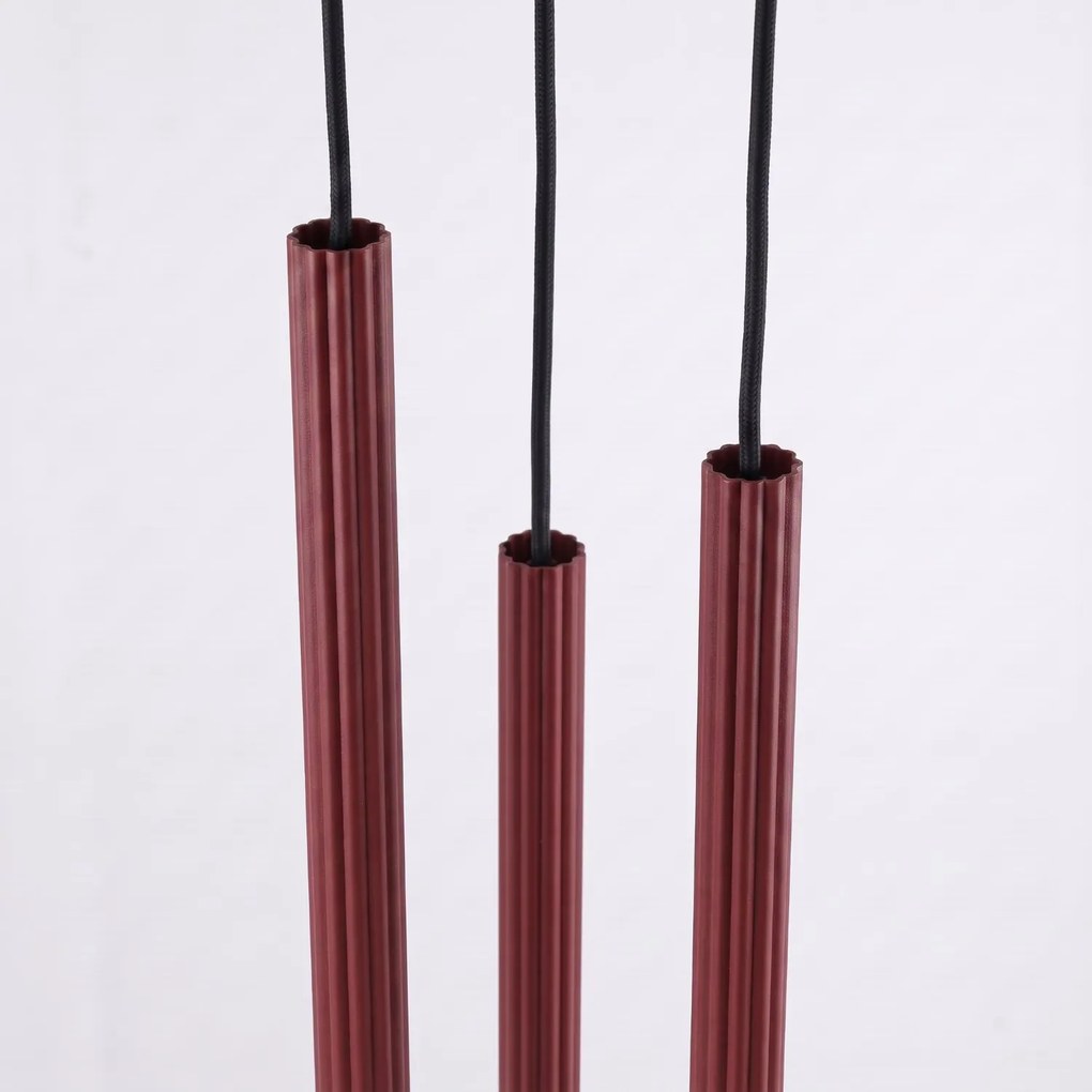 Sollux Lighting Závěsné svítidlo ARCHE 3P bordó