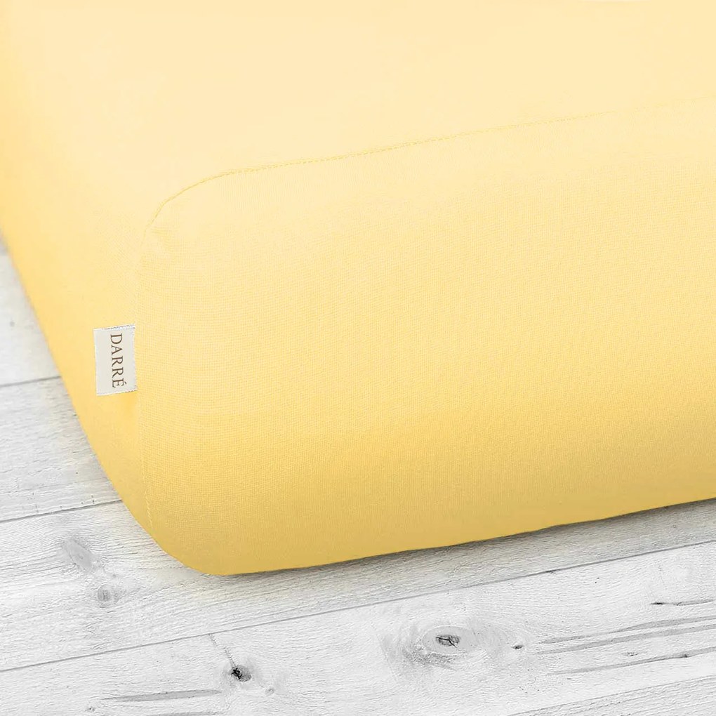 Jersey prostěradlo středně žluté na výšku matrace do 20 cm Velikost: 90 x 200