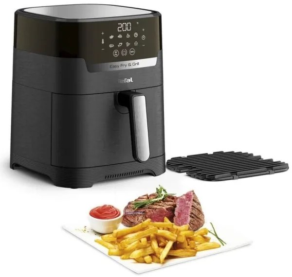 Tefal - Horkovzdušná fritéza 4,2 l EASY FRY&GRILL 2v1 1550W/230V černá