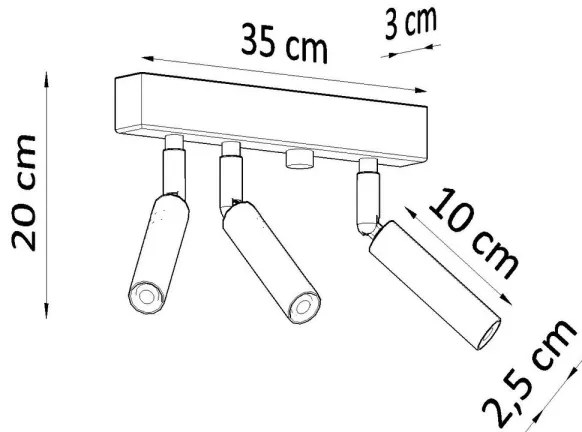 Sollux SL.0899 - Bodové svítidlo EYETECH 3xG9/12W/230V černá