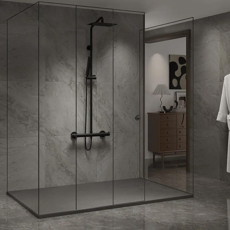 BPS-koupelny Obdélníková akrylátová sprchová vanička HYD-OSV-RIKO 140x90 šedá