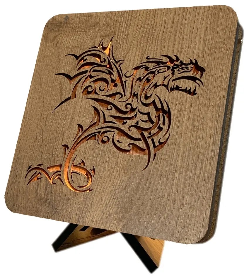 Li-Go "Drak" lampa 19x19cm provedení povrchu: dub světlý