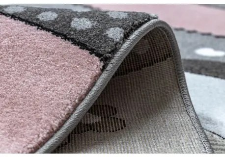 koberec PETIT FARMA ZVÍŘATA, růžový velikost 120x170 cm | krásné koberce cz