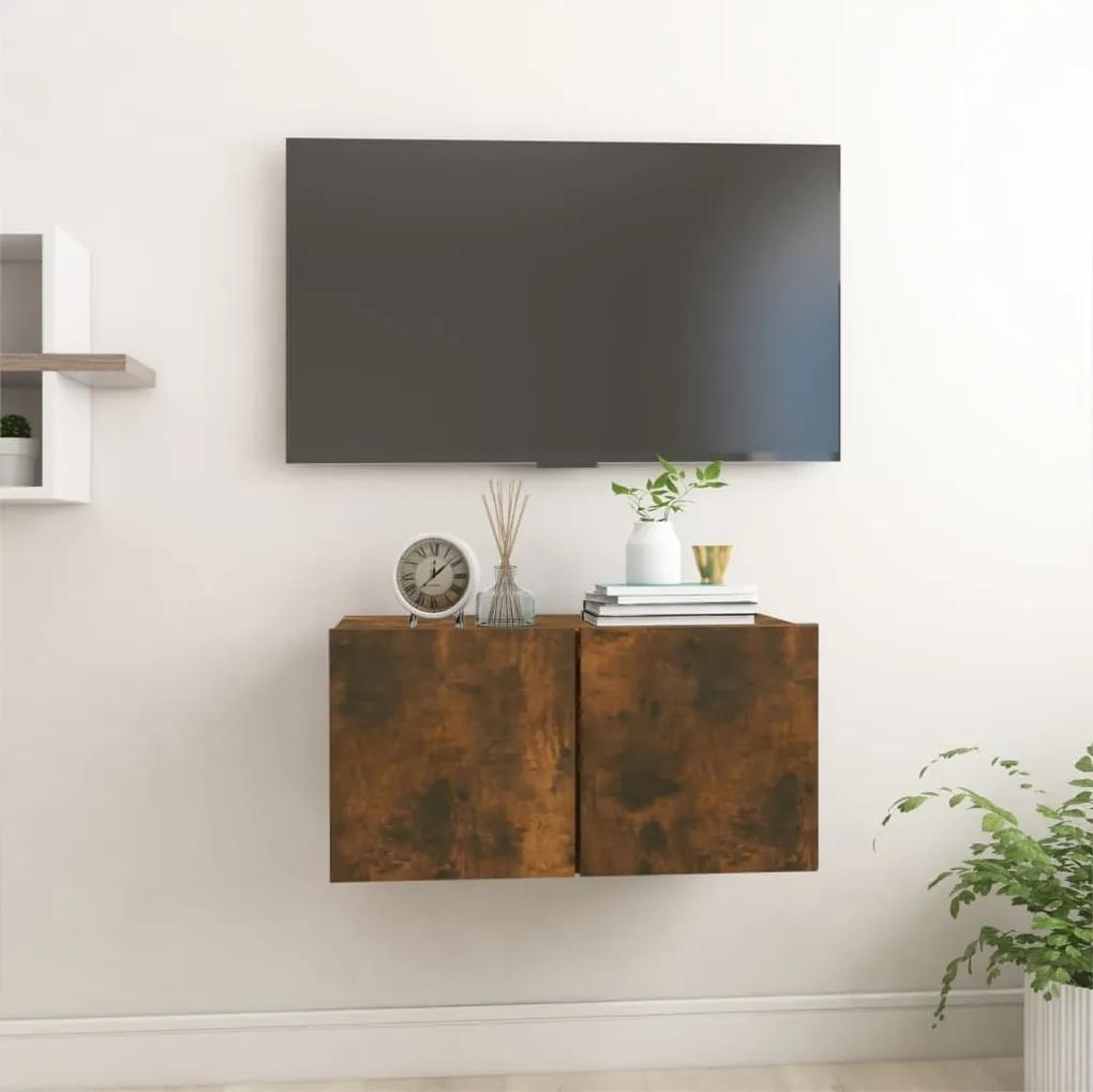 vidaXL Závěsná TV skříňka 60x30x30 cm [804523] Barva: bílá s vysokým leskem