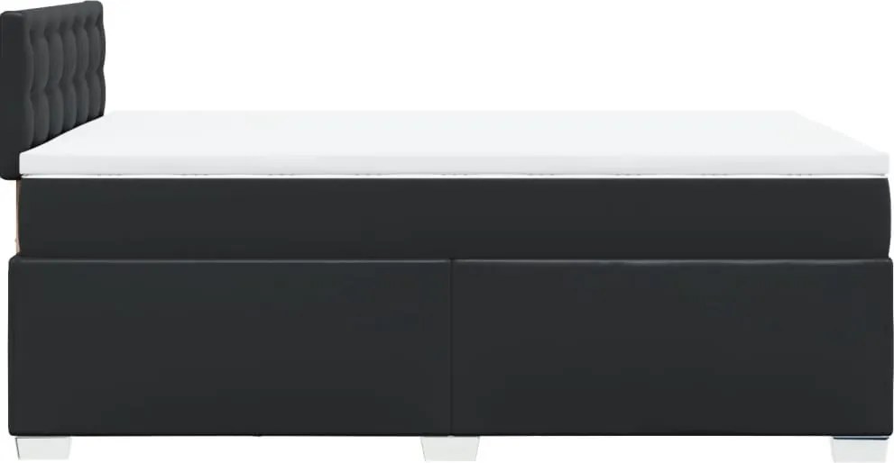 Box spring postel s matrací černá 120 x 200 cm umělá kůže 3286116