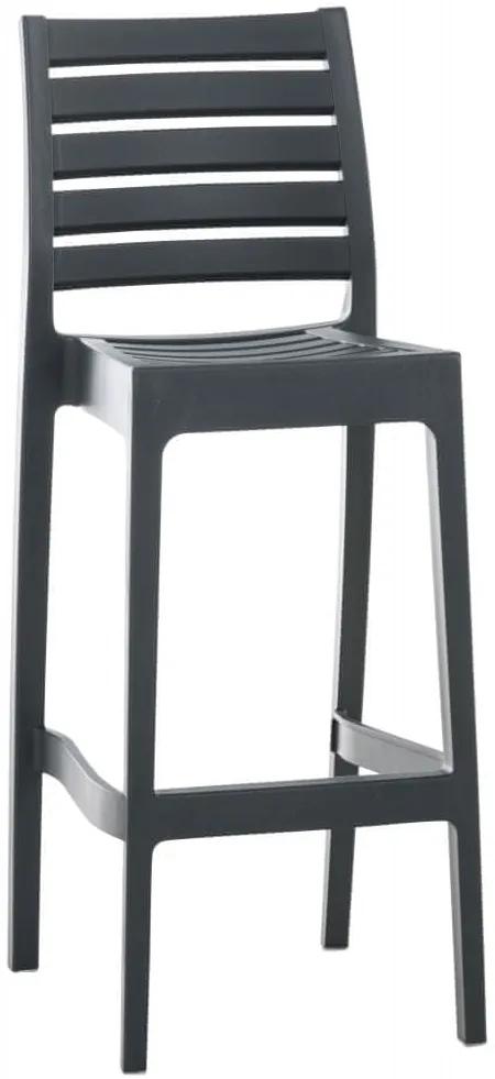 Bhm germany Barová židle Ares, plast, tmavě šedá