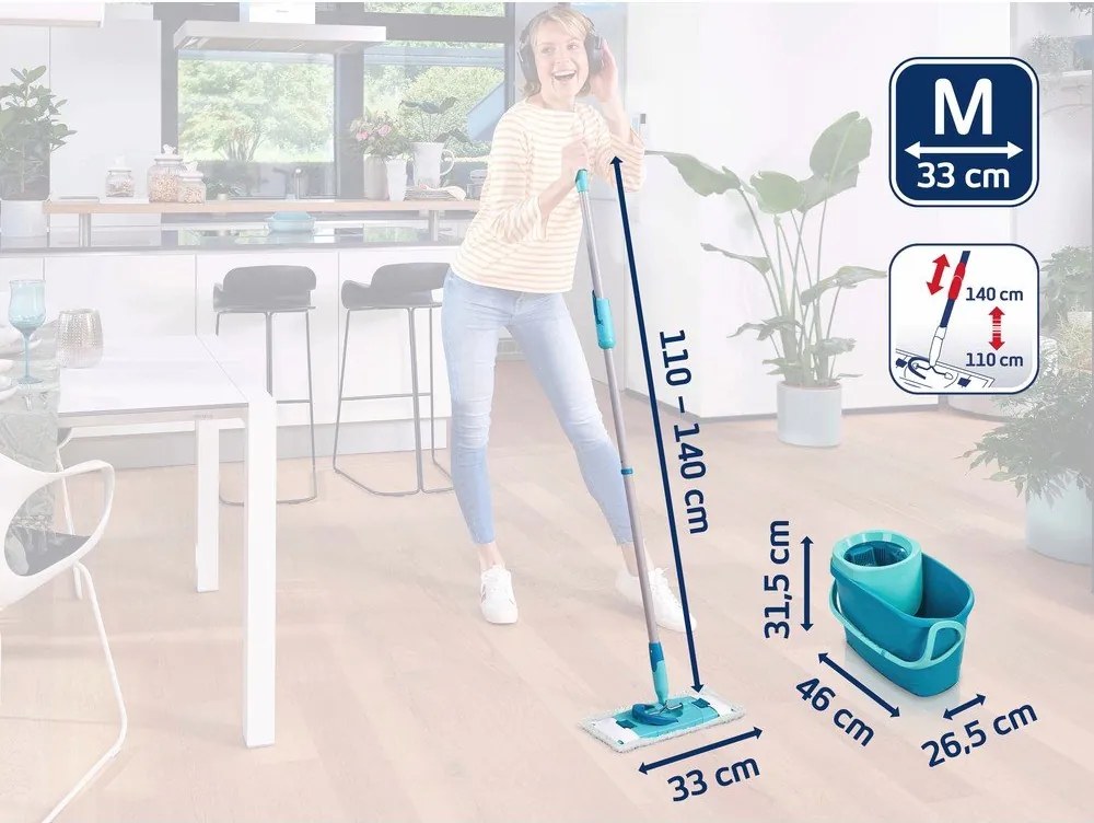 Mop s kbelíkem Clean Twist M Ergo – LEIFHEIT