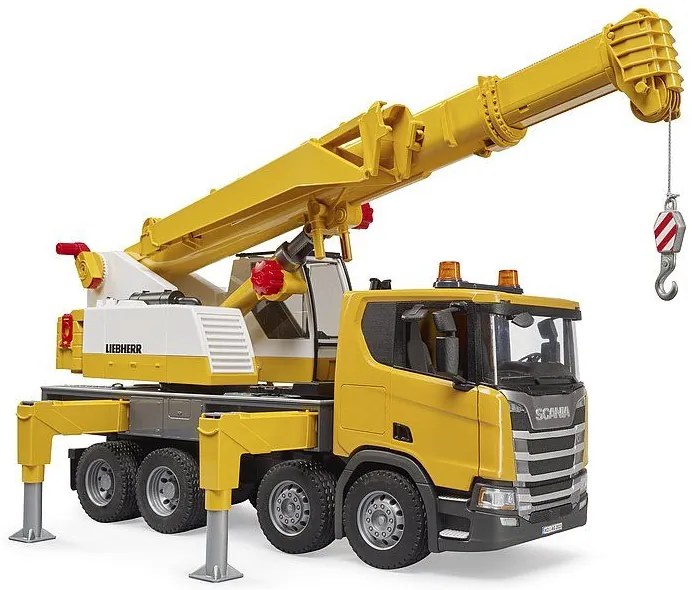 BRUDER 3571 Scania 560R jeřáb Liebherr se světelným a zvukovým modulem
