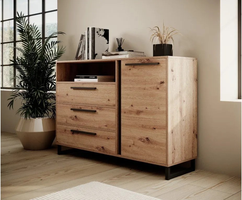 ADRK Furniture Komoda s otevřenou policí ARIA