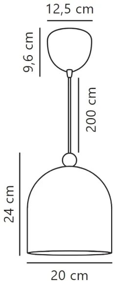 Nordlux - Lustr na lanku GASTON 1xE27/40W/230V růžová/bílá