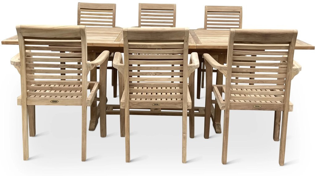 Nábytek Texim Faisal I. hranatý zahradní nábytek teak set 1+6