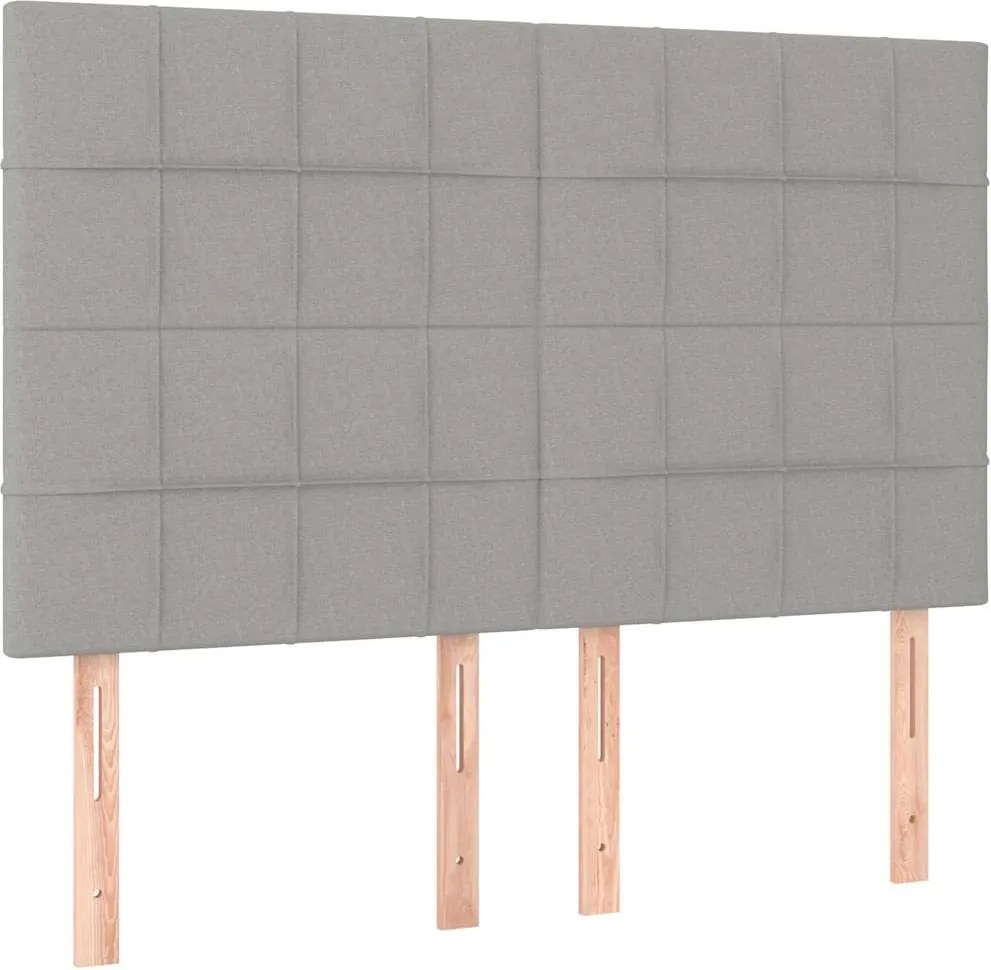 Box spring postel s matrací světle šedá 140 x 190 cm textil 3131985