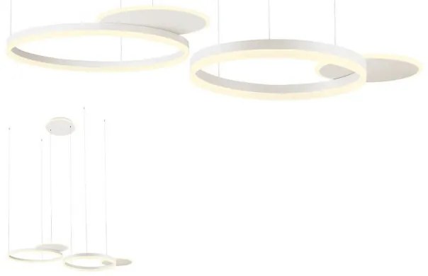 Redo Závěsné LED svítidlo Sigua - kulaté, 110x79cm Barva: Kávová