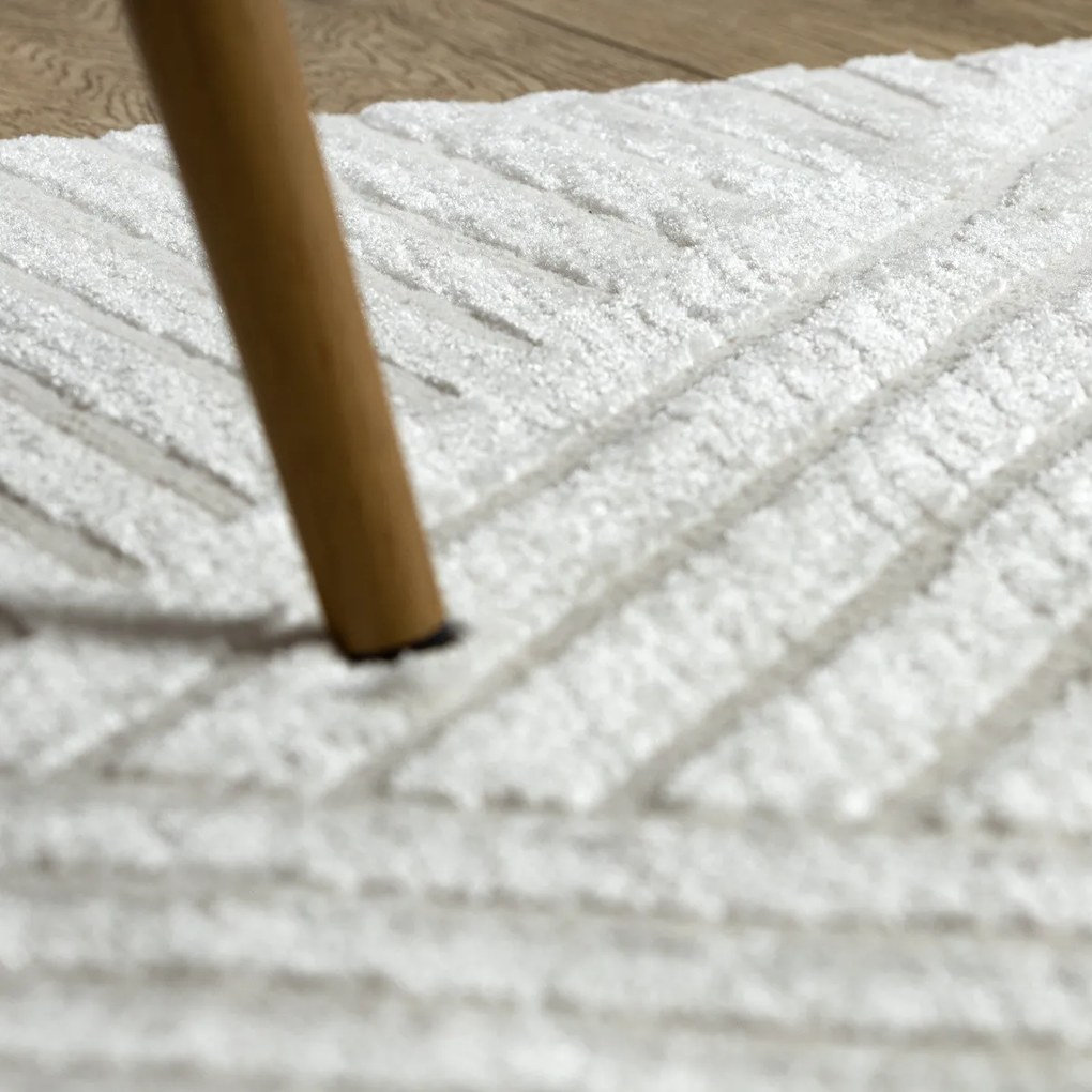Dywany Łuszczów, Kusový koberec Balance 1503 cream, 140x190, bílá, ložnice