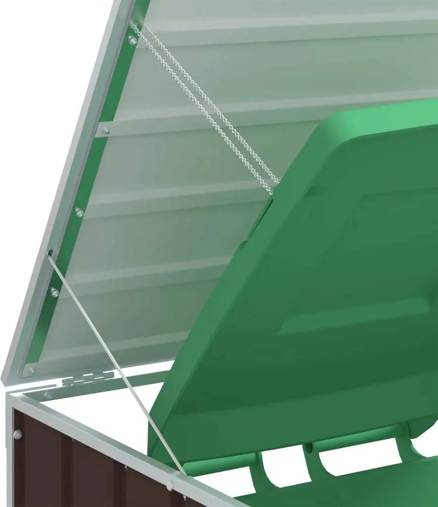 vidaXL Box na 3 popelnice 216 x 81 x 115 cm ocel [4006182] Barva: Šedá