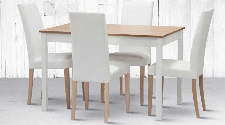 Stima Jídelní stůl TWIN | Délka stolu: 140,Odstín: bílá-šedá