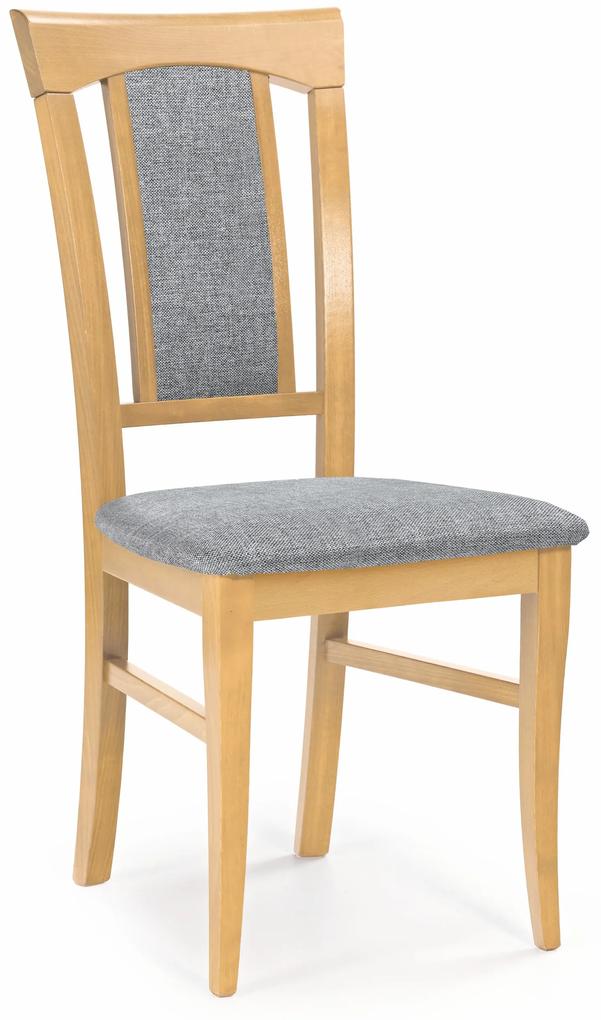 Jídelní židle Korso, dub medový/šedá
